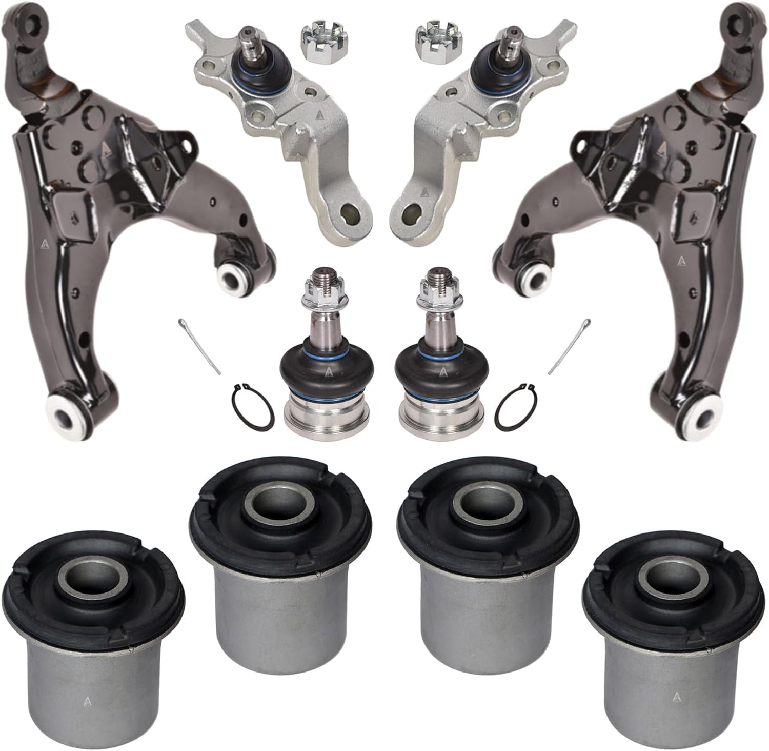 AUTOACER Front Upper & Lower Suspension Kit 10 Pcs - Control Arms with ...
