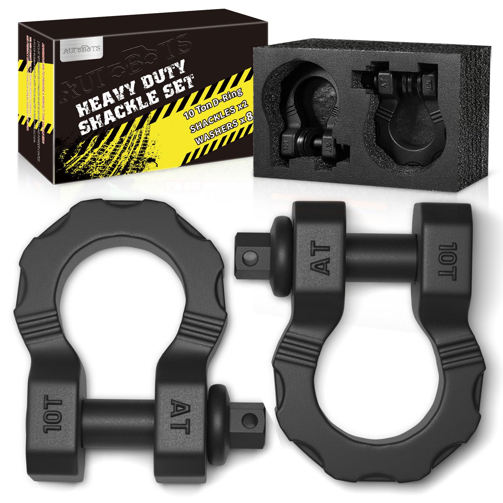 AUTOBOTS Mega D Ring SSF20 Shackles 80,000 Lbs Capacity，Heavy Duty 3/4 ...