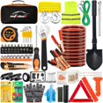 AUTODECO 82Pcs Car Roadside Emergency Kit with Jumper Cable ...