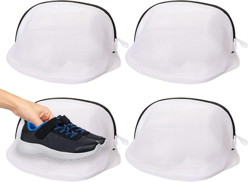 AUTODECO Pack of 4 Shoes Wash Bags Sneaker Mesh Washing Bag Shoe ...