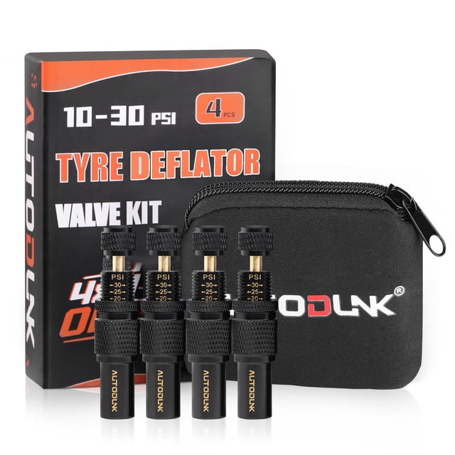 AUTODUNK Adjustable Auto-Stop Tire Deflator Valve Kit, 10-30 PSI Air ...