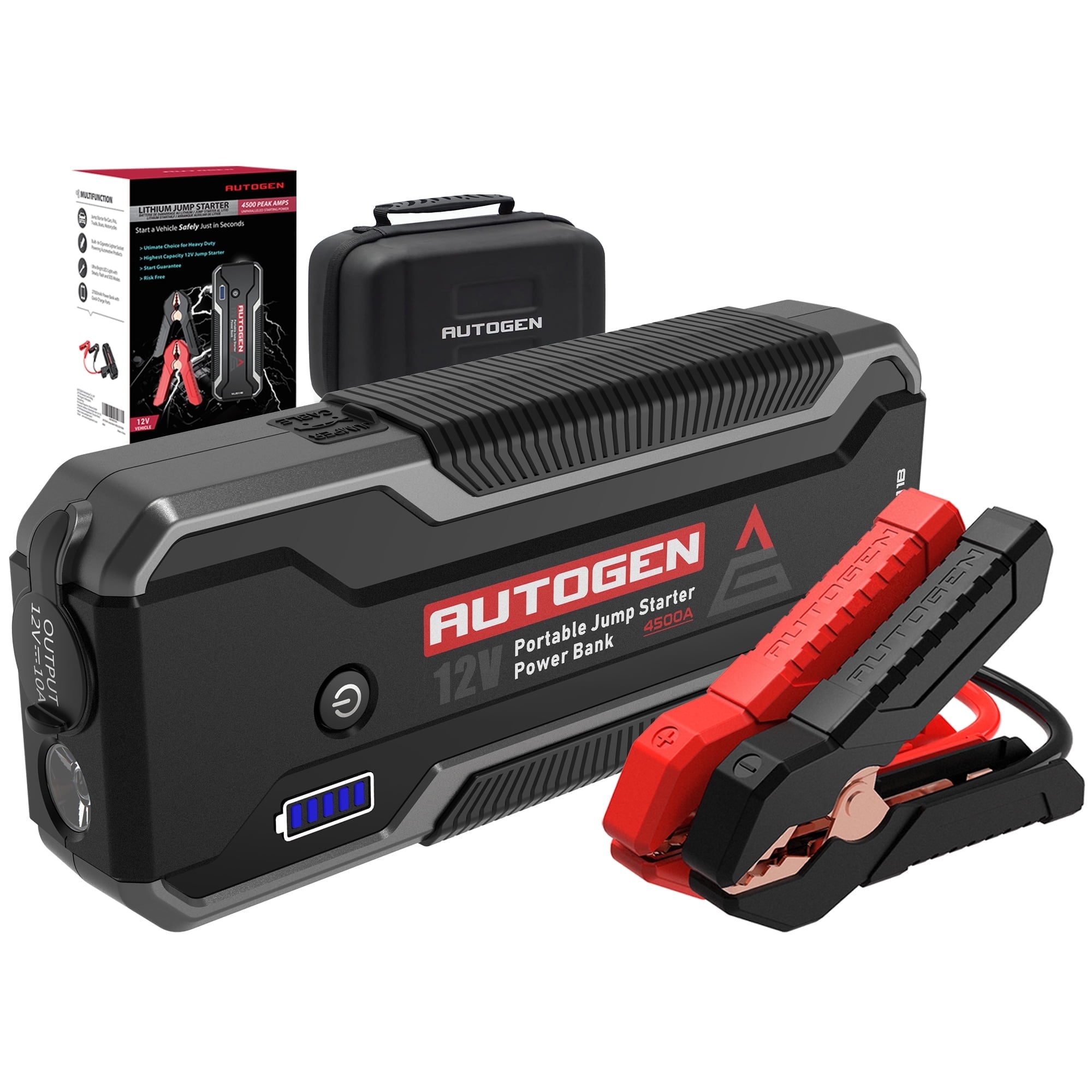 Autogen 4500A 32000mAh Lithium Polymer Automotive Jump Starter Black