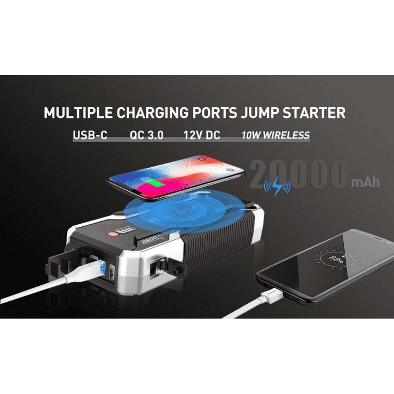 Autogen Universal 2600A Car Jump Starter Battery Booster Jumper Box Powerbank