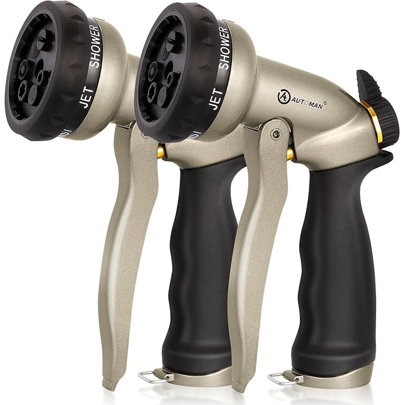 AUTOMAN-Garden-Hose-Nozzle, ABS Water Spray Nozzle with 7 Adjustable ...