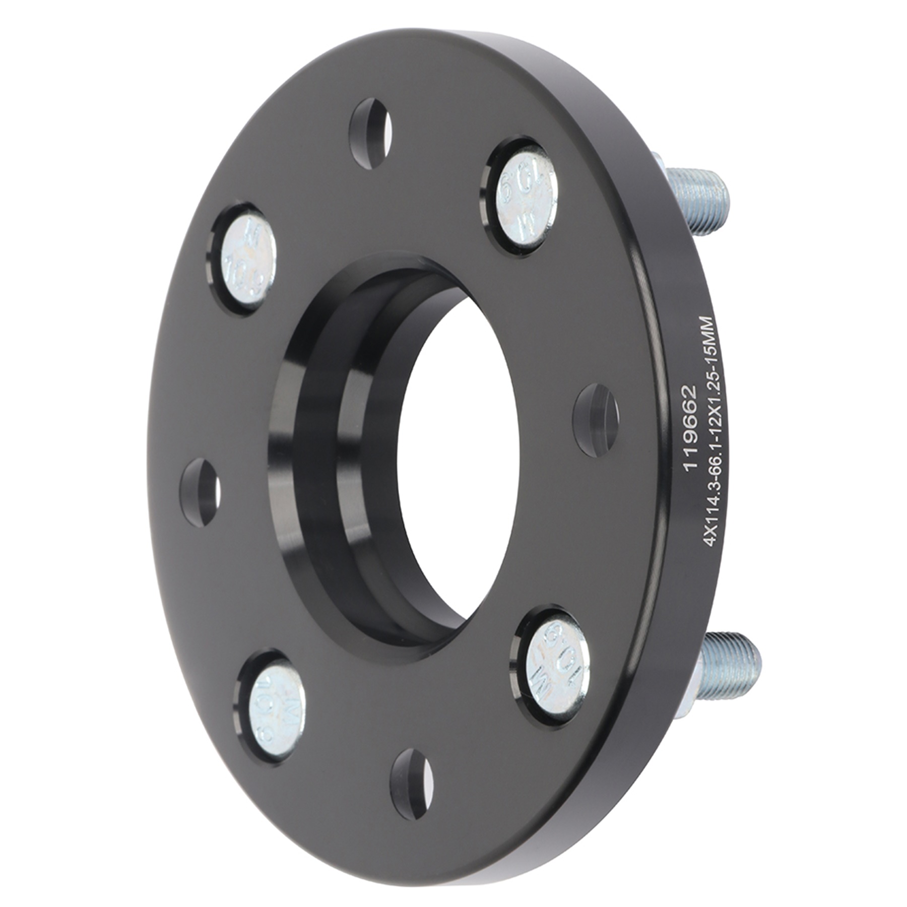 AUTOMUTO 2set 4x114.3 15mm 12x1.25 66.1 Wheel Spacers adapters fit for ...