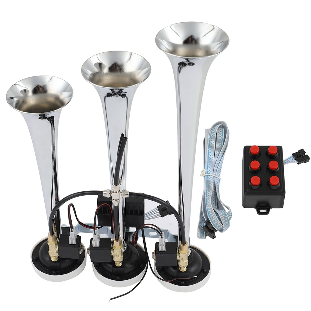AUTOMUTO Air Horn, Super Loud Triple Trumpet Electric Musical Truck ...