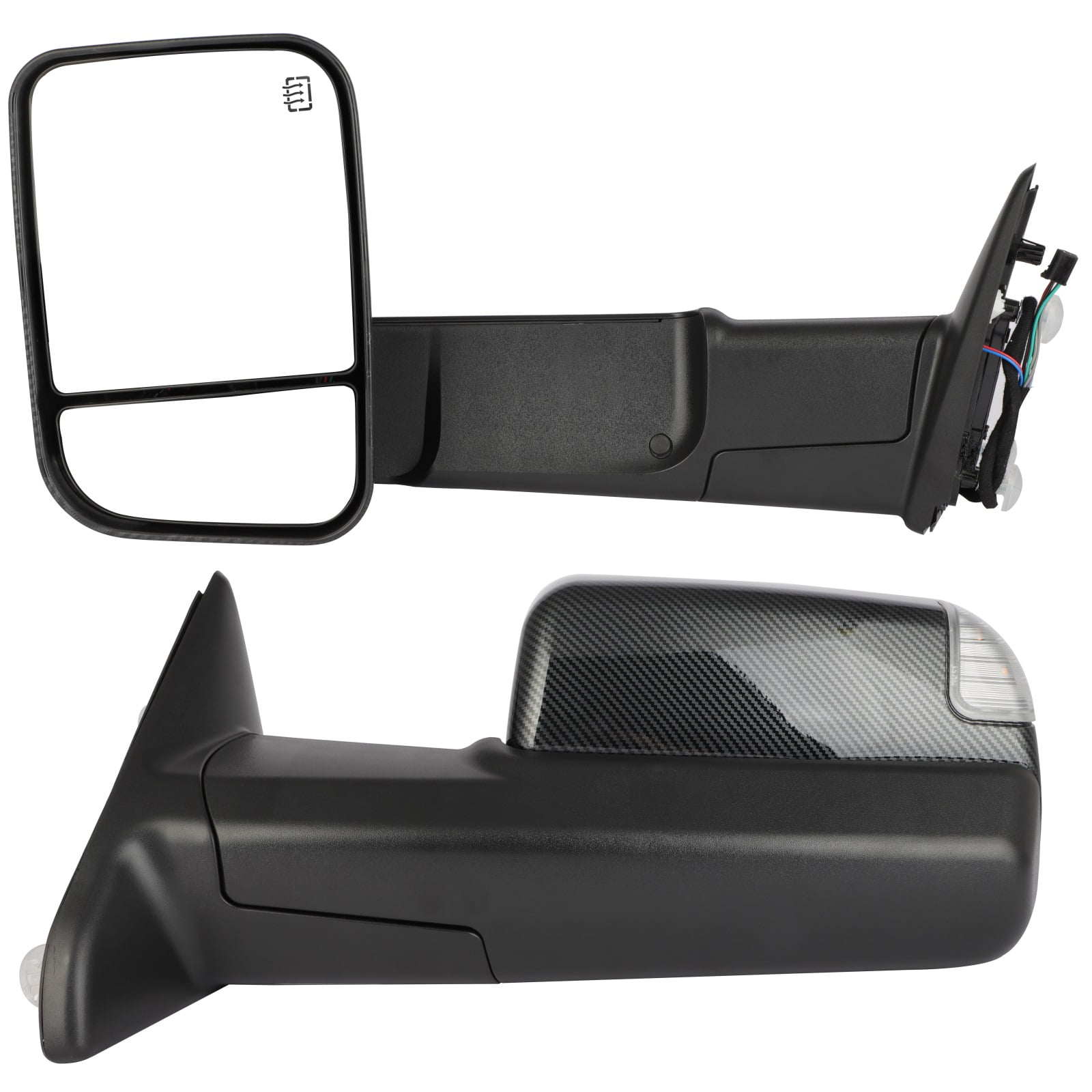 AUTOMUTO Towing Mirrors LH Driver and RH Passenger Side Tow Mirrors ...