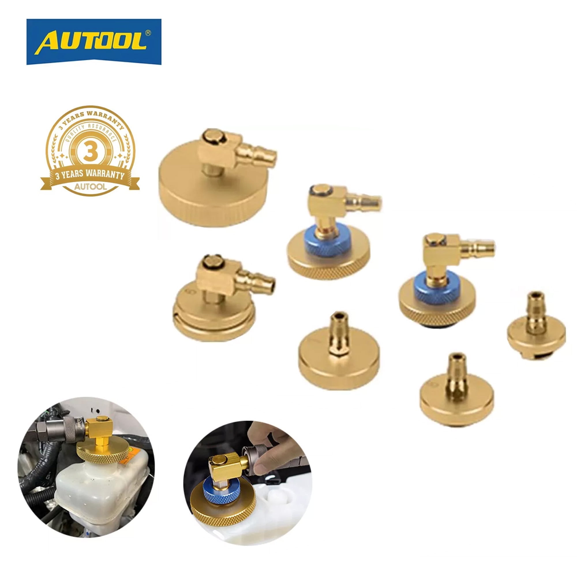 AUTOOL 7 Pcs Master Cylinder Bleeder Tool Kit Brake Bleeder Adapter Set ...