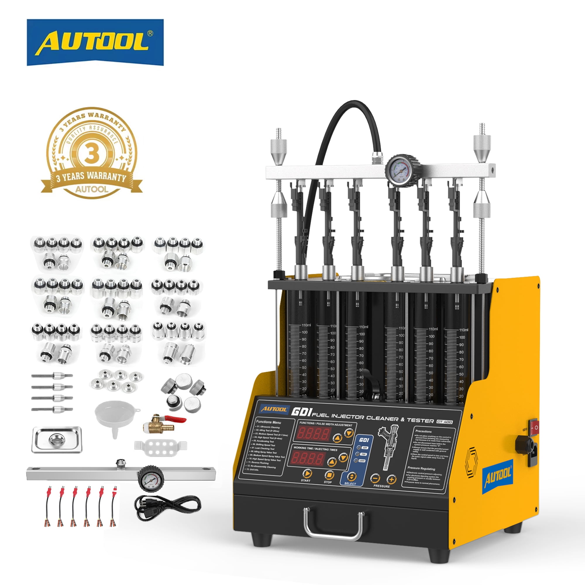 AUTOOL Automobile Fuel Injector Cleaning Testing Machine, 6 Cylinders ...