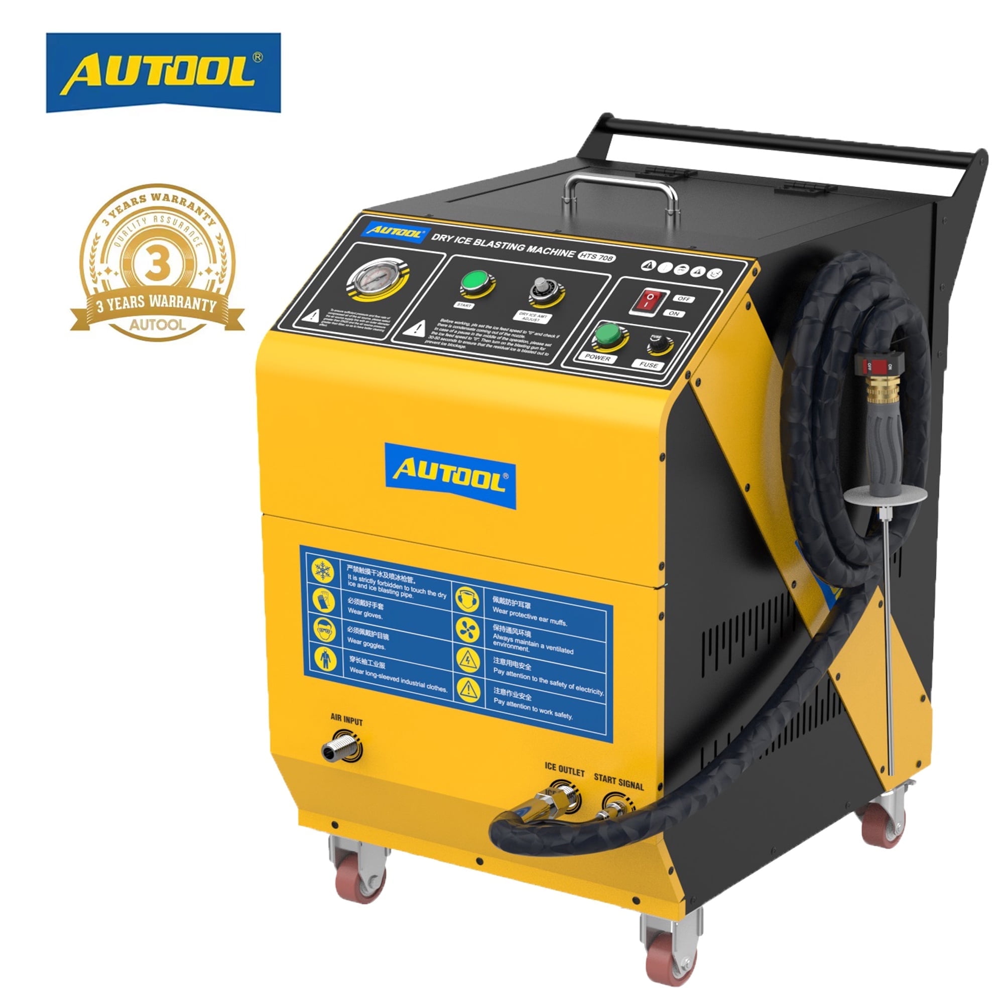 AUTOOL Automotive Dry Ice Blasting Cleaning Machine for 0.12-0.2" Dry ...