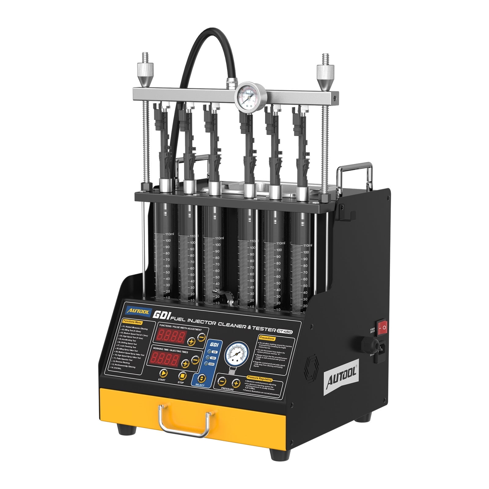 AUTOOL CT450 Fuel Injector Tester Cleaner, Ultrasonic 50℃ Heat Cleaning ...