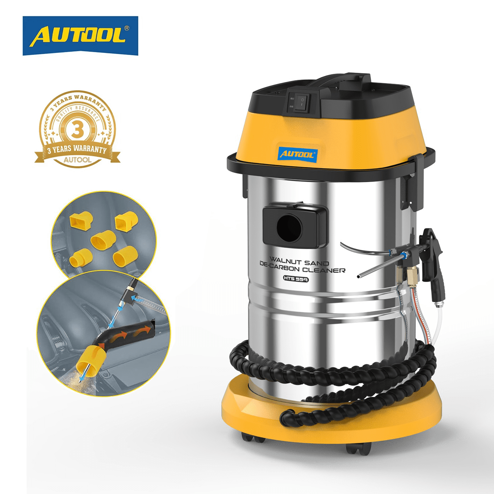 AUTOOL HTS559 Walnut Sandbalster, Automotive Engine De-Carbon Clean ...