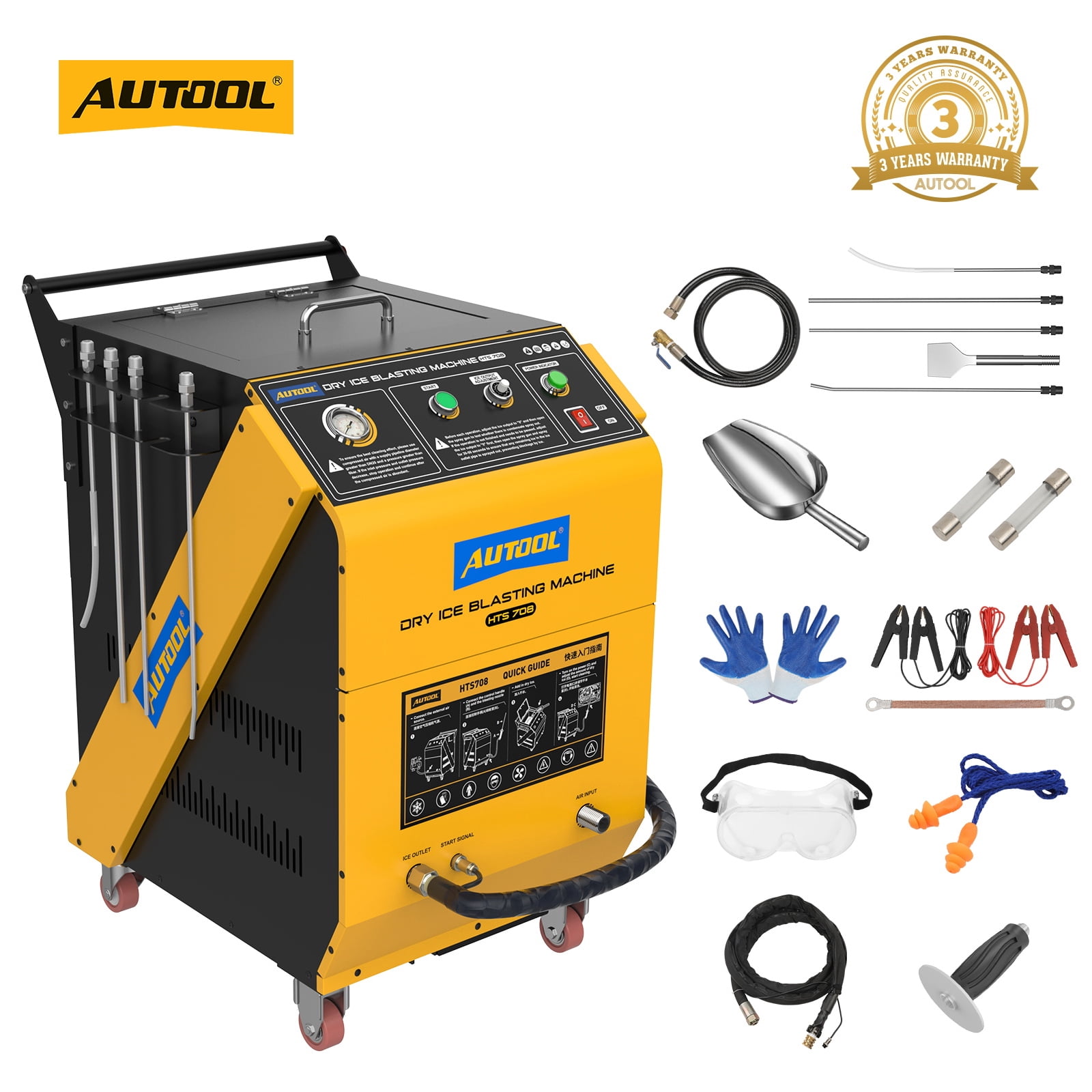 AUTOOL HTS708 High Power & Safe Dry Ice Cleaner. Carbon Deposit Removal ...