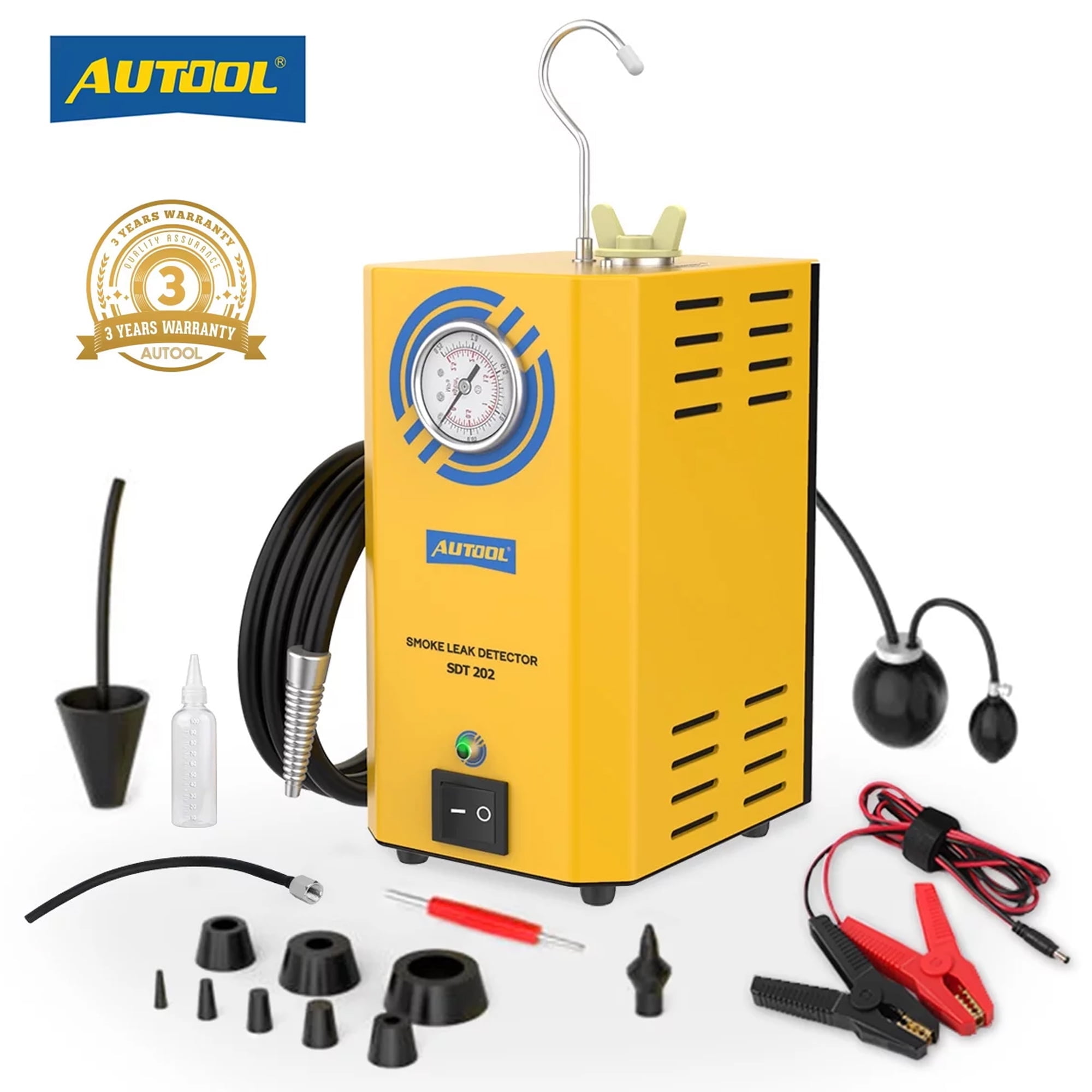 AUTOOL SDT202 Smoke Leak Detector Automotive EVAP Smoke Machine DC12V Car Pipe Vacuum Leakage ...