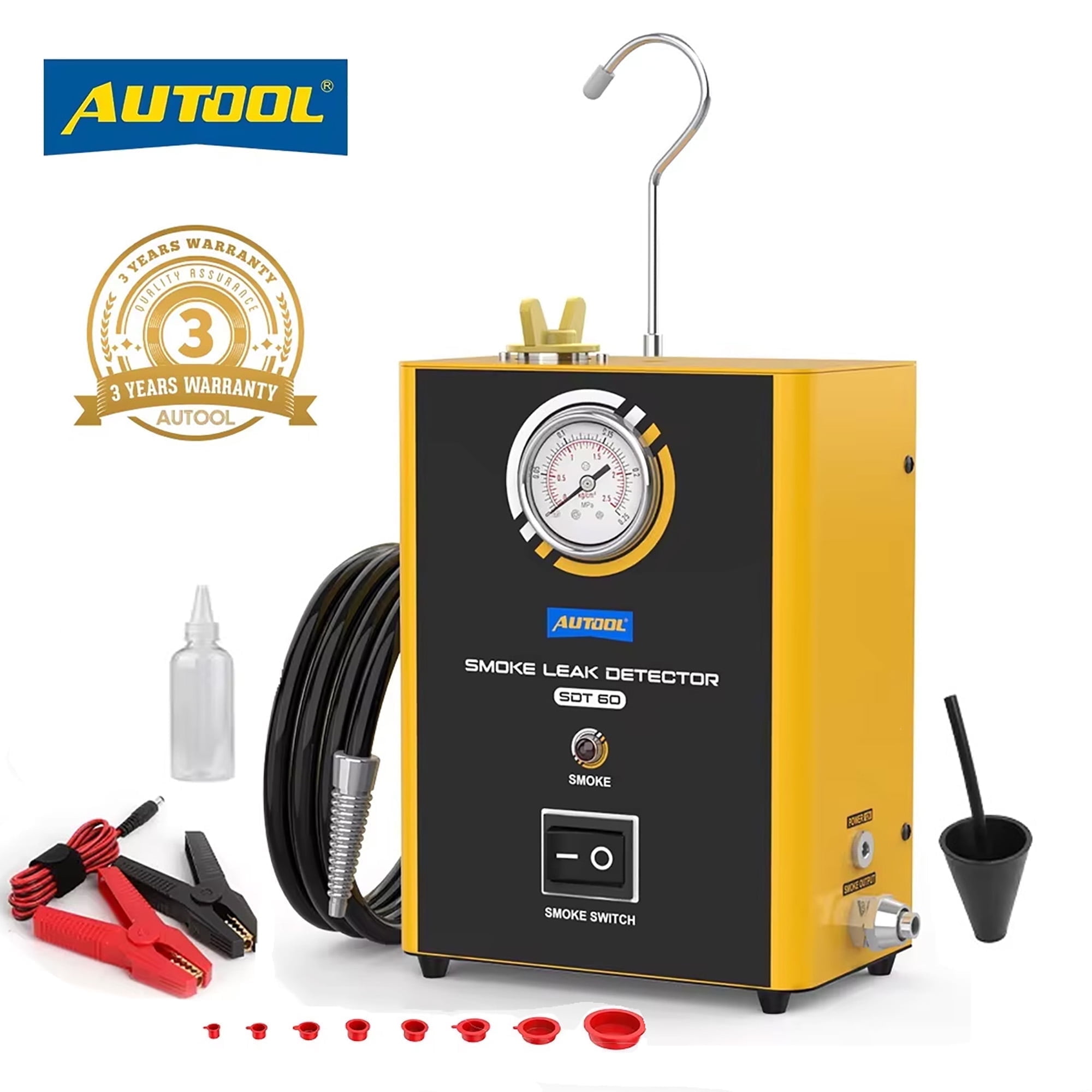 AUTOOL SDT60 Car EVAP Smoke Machine, Smoke Leak Detector, Automotive Pipe Leakage Locator, Fuel ...
