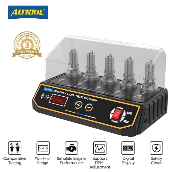 Autool SPT360 Spark Plug Tester, 5 Holes, Digital Display, Adjustable ...