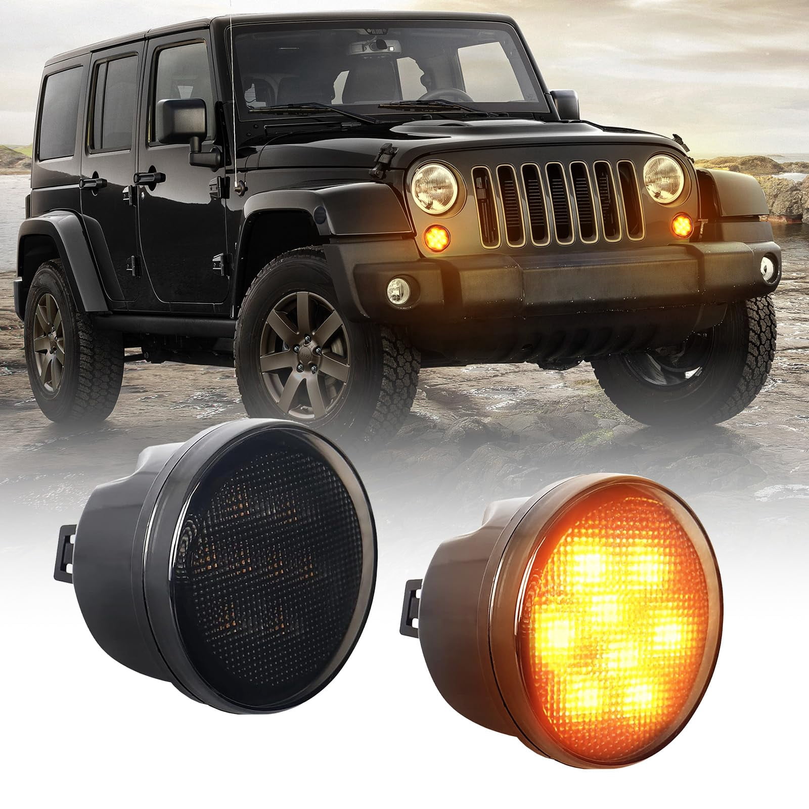 AUTOONE LED Turn Signal KEF16 Side Marker Lights Compatible With 2007 ...
