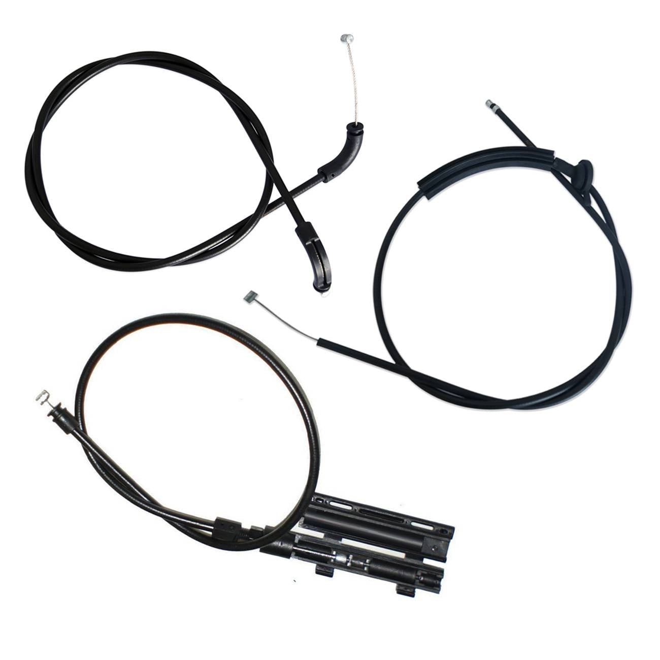 AUTOPA 3 Pcs Center + Rear + Front Hood Release Bowden Cable Kit for ...