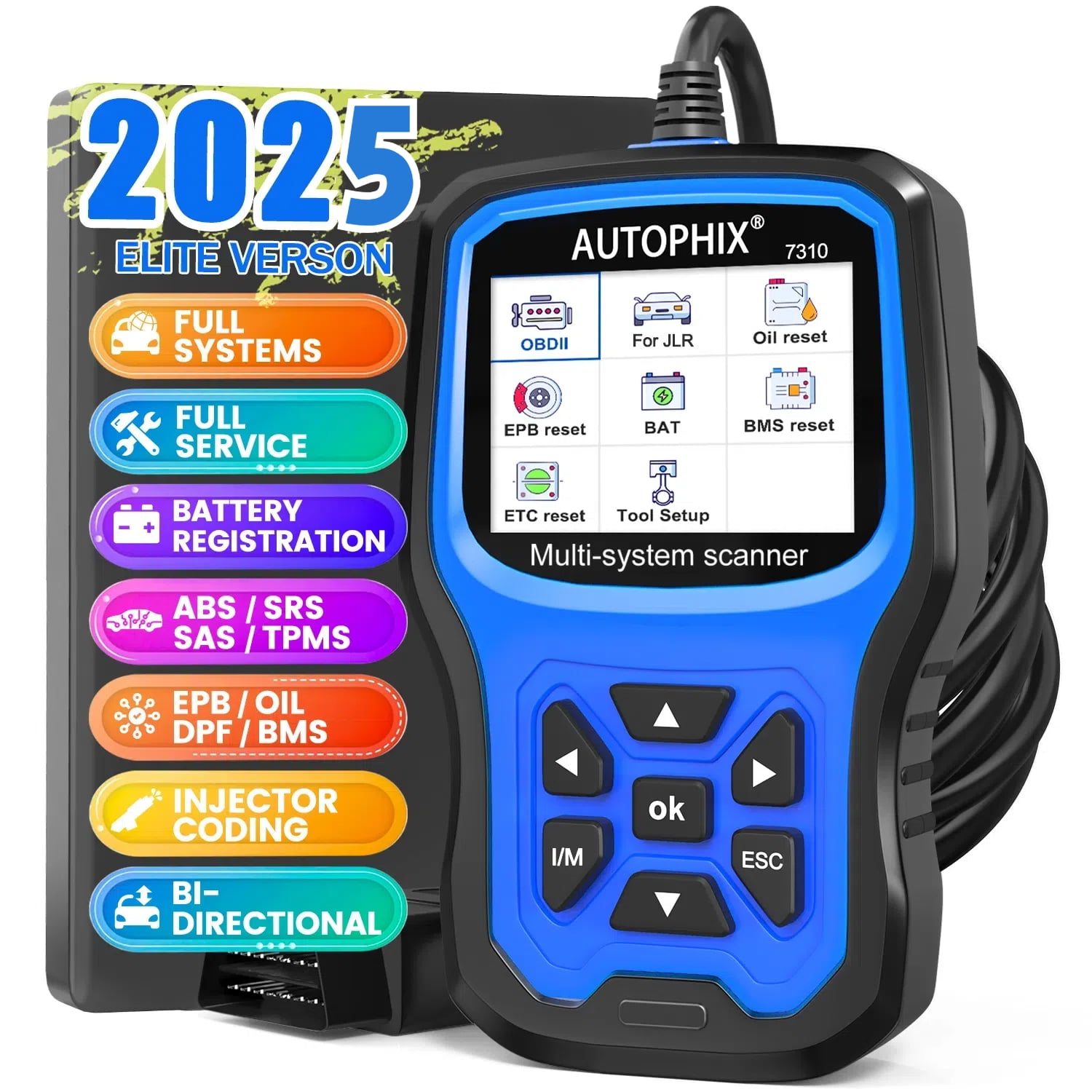 AUTOPHIX 7310 OBD2 Scanner, Diagnostic Tool for Land Rover, Jaguar, ABS ...