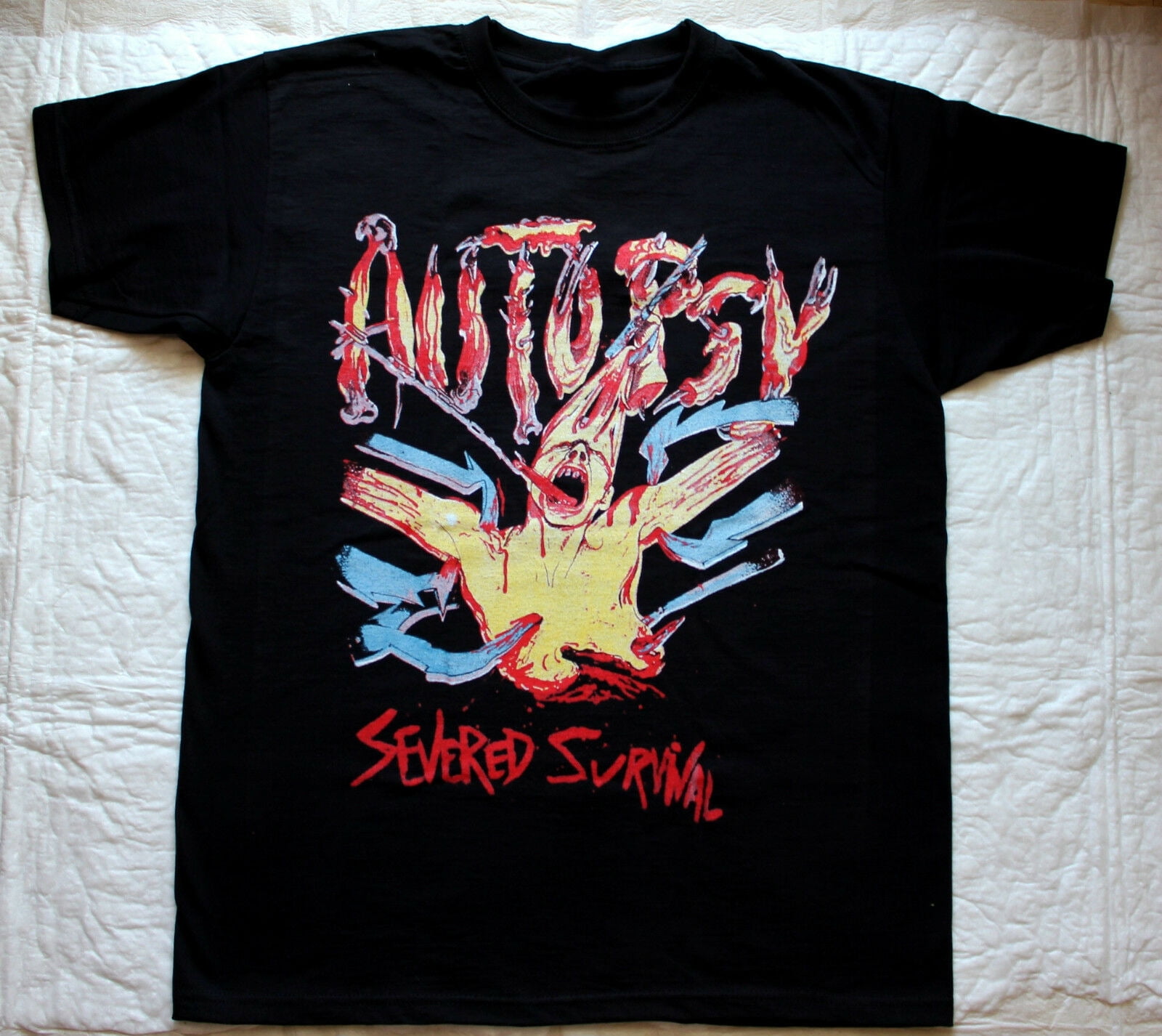 AUTOPSY SEVERED SURVIVAL DEATH Short Sleeve Black Men T-shirt - Walmart.com