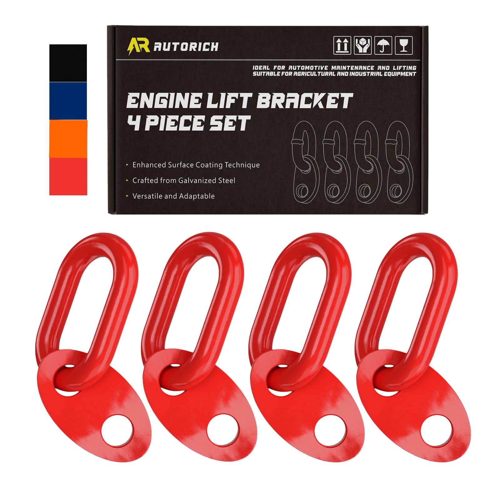 AUTORICH 7100 Lifting Bracket Set for Engine - 4 Heavy-Duty Engine Lift Bracket 5500 Lb Capacity ...