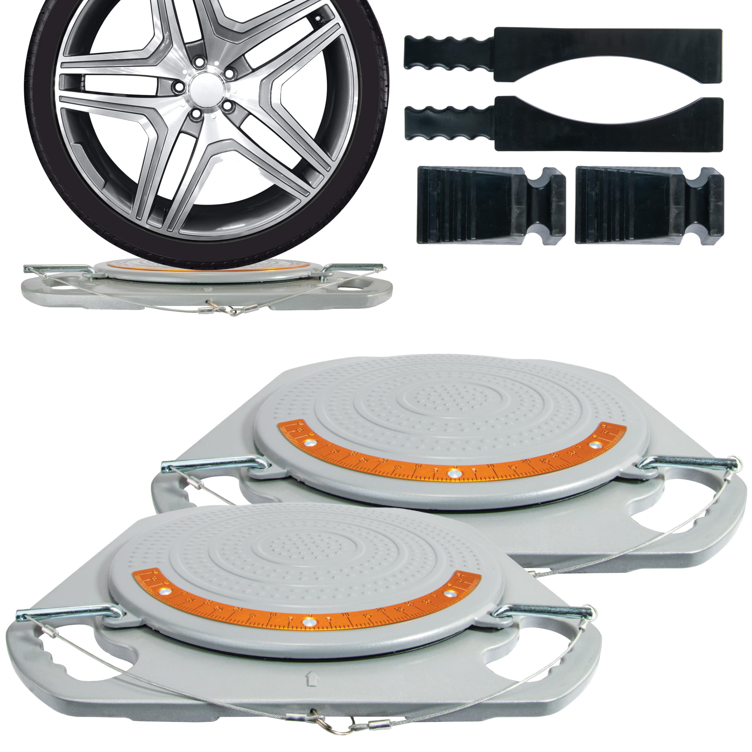 AUTOSOLO Low Profile Wheel Alignment Turn Plates - 4-Ton Capacity ...
