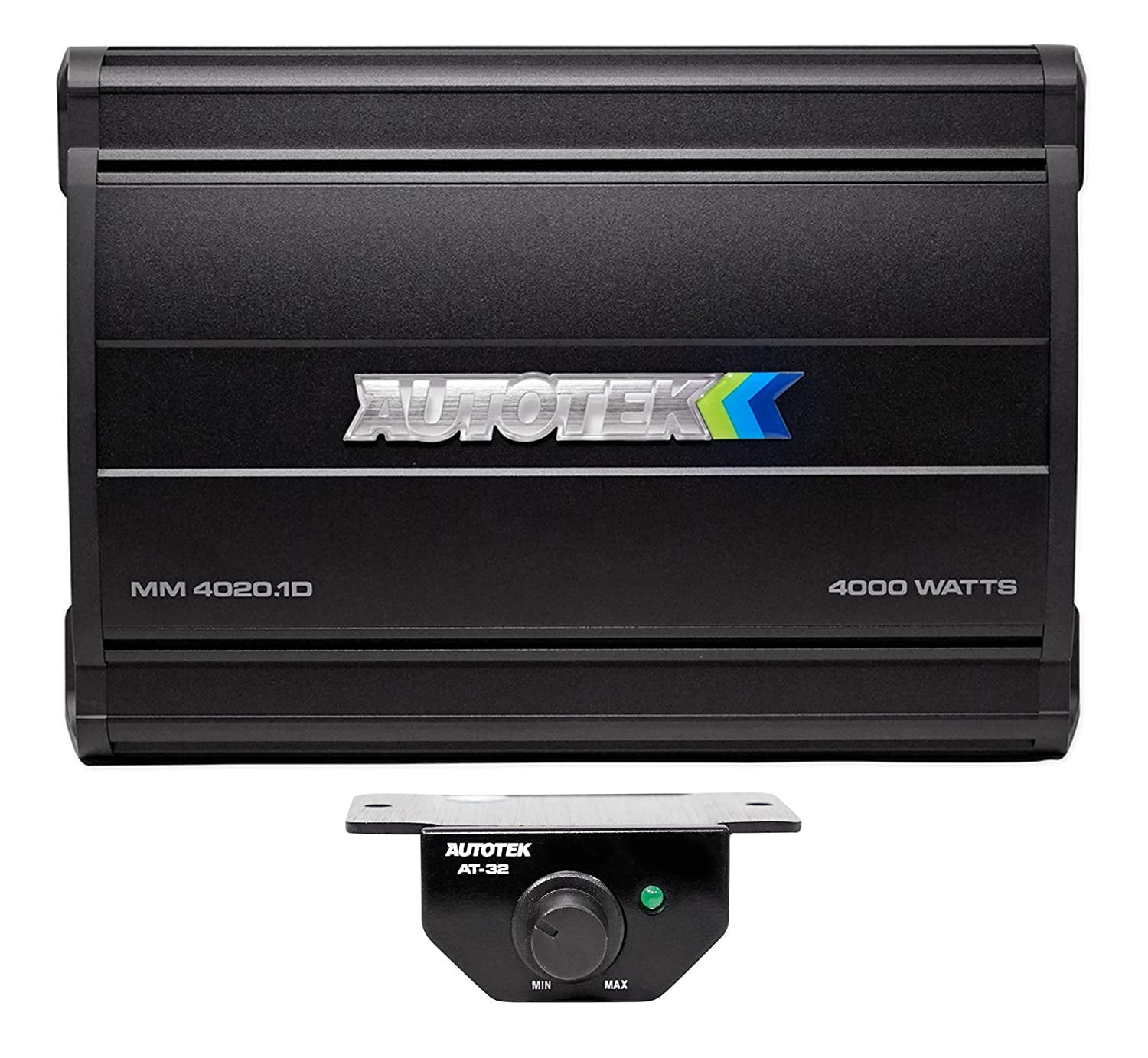 AUTOTEK MM-4020.1D 4000W Max 1-ohm Stable Monoblock Amplifier w/ Bass ...