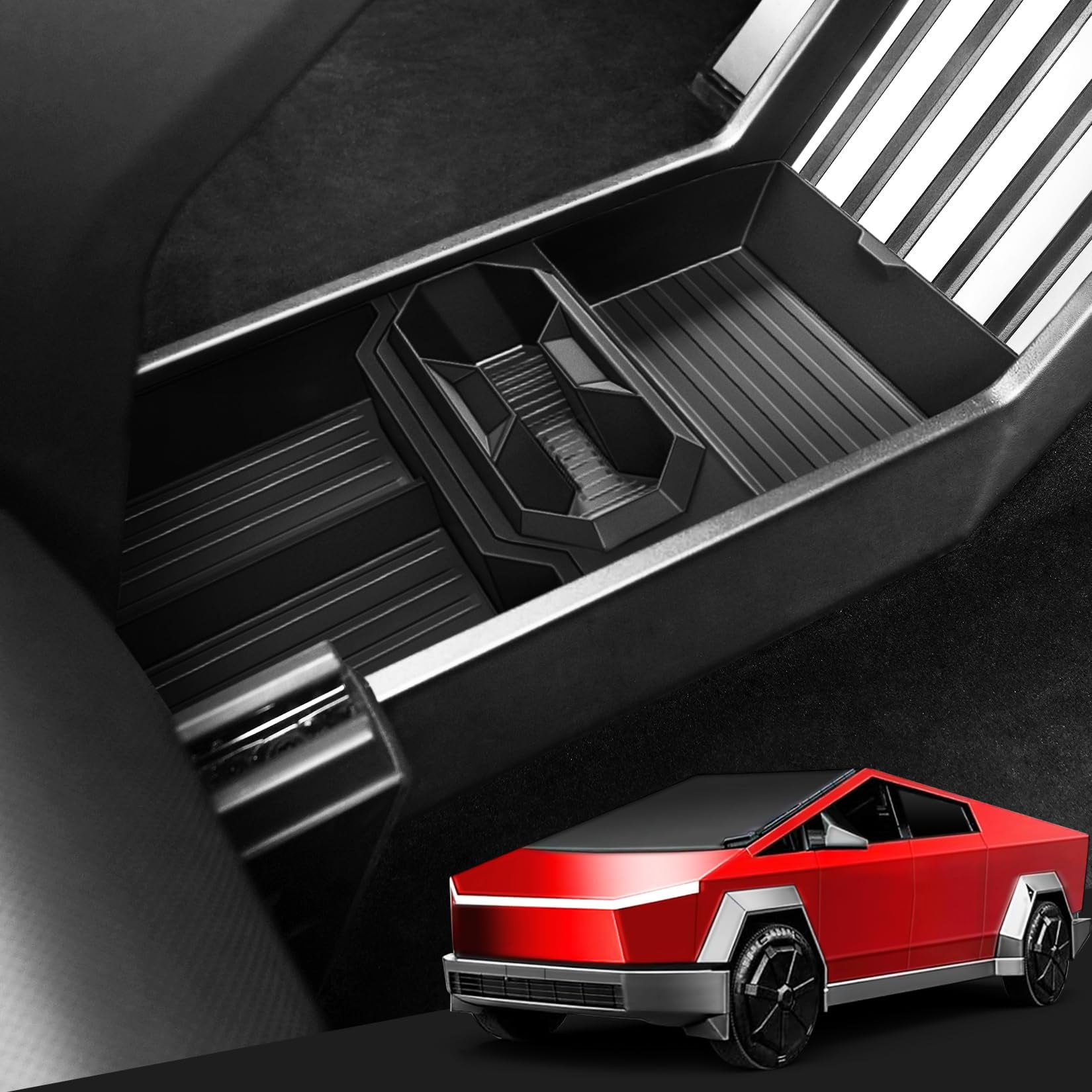 AUTOTSLBST Cup Holder Lower Center Console Organizer Compatible Tesla ...