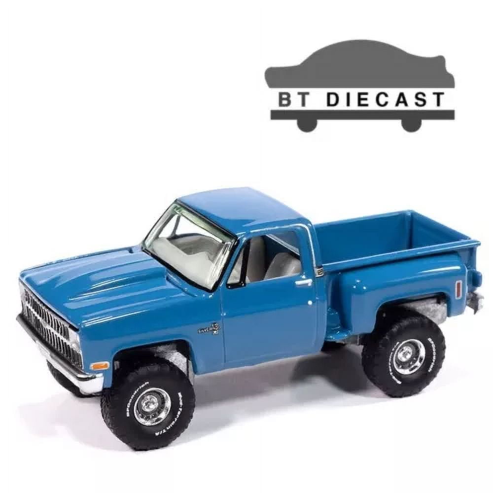 AUTOWORLD 1981 CHEVROLET SILVERADO STEPSIDE PICK UP 1/64 MEDIUM BLUE ...