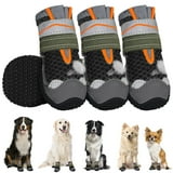 AUTOWT Breathable Dog Boots, 4PCS with Reflective Strip, Paw Protector ...