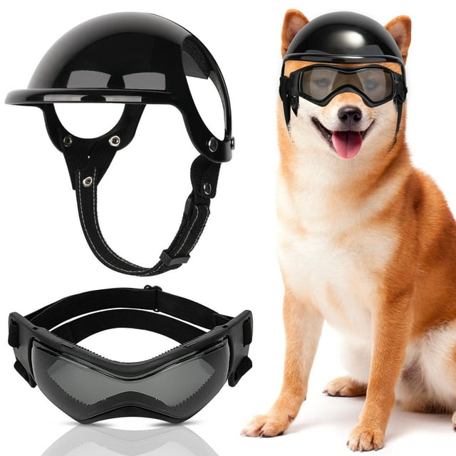 AUTOWT Dog Helmet & Goggles - UV Protection Sunglasses for Medium Dogs ...