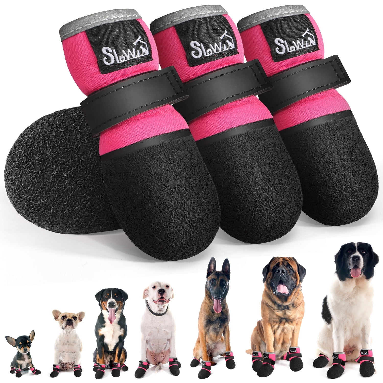 AUTOWT Dog Shoes - Breathable Waterproof Sock Boots with Reflective ...