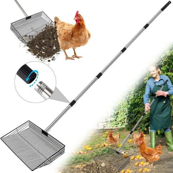 15inch Extra Large Chicken Poop Scooper,Adjustable Chicken Coop Scooper ...