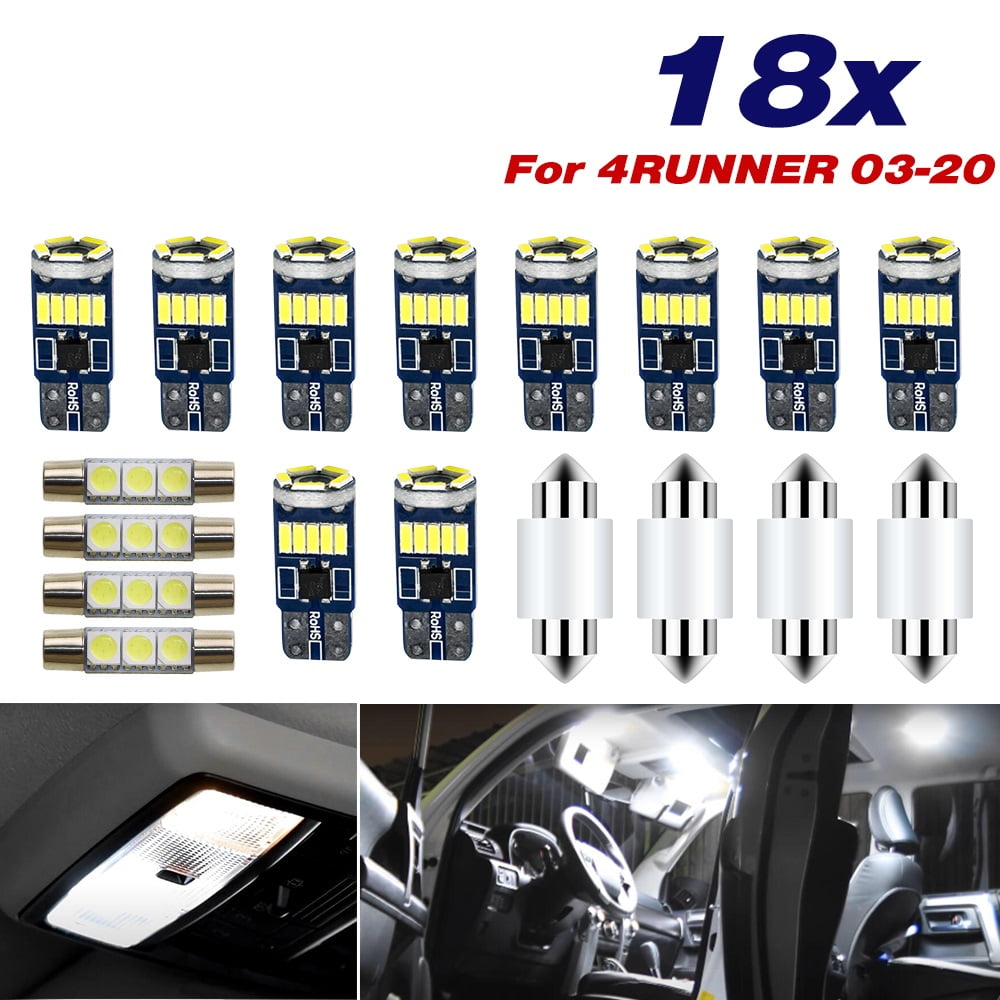 AUTOXBERT 18Pcs LED Interior Light Bulb Package Dome Map Footwell for ...