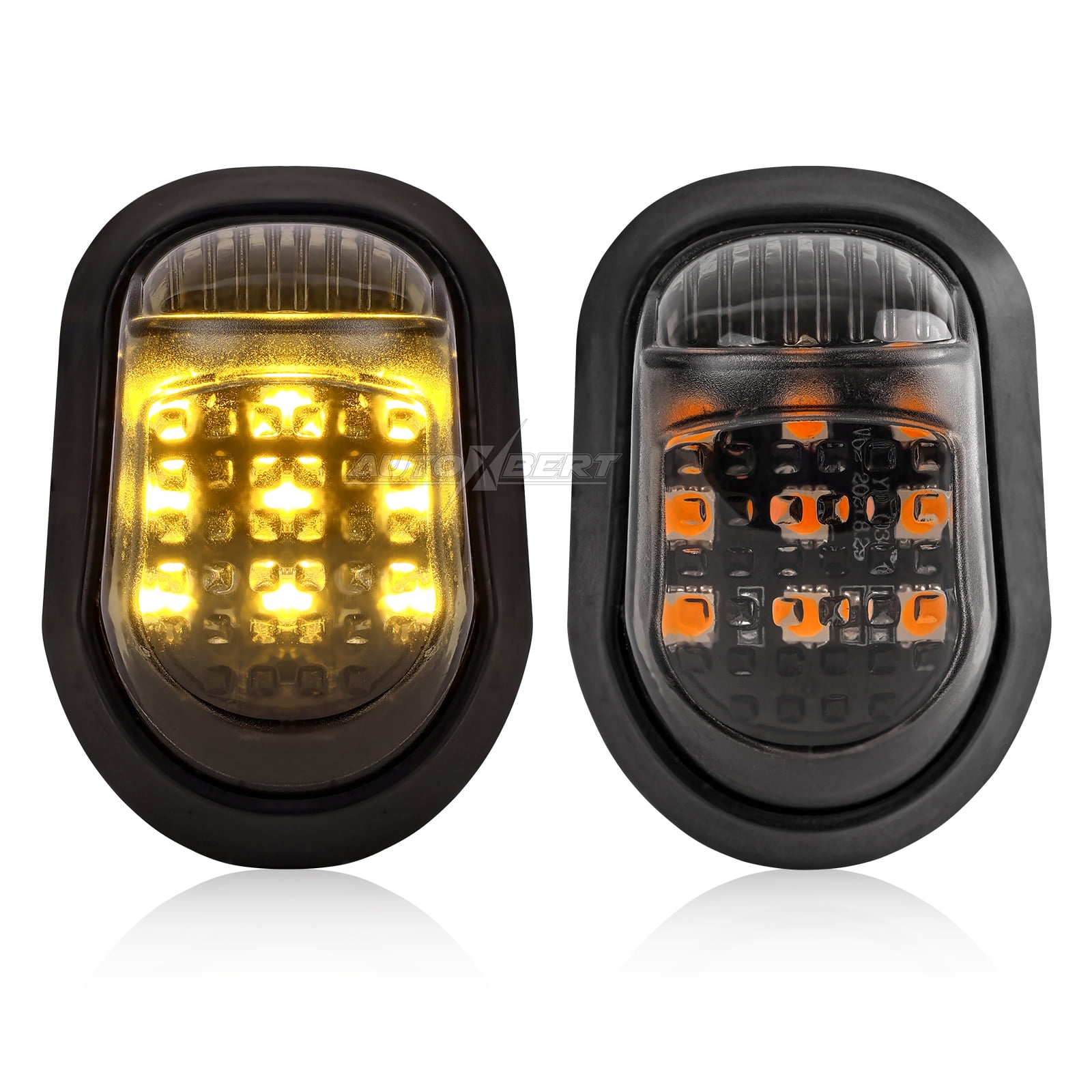 AUTOXBERT 2PCS 12V LED 10mm Flush Mount Amber Motorcycle Turn Signal ...