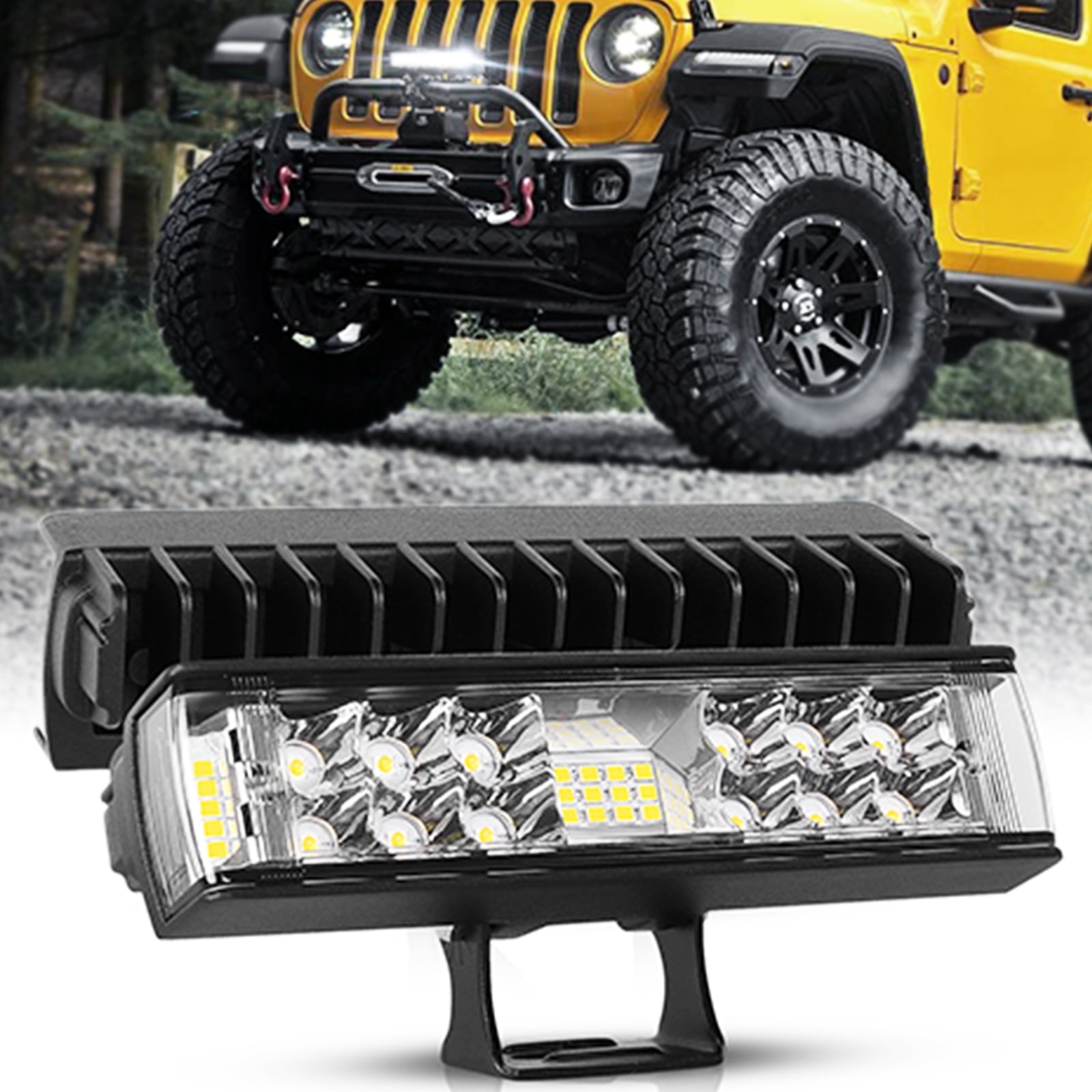 AUTOXBERT 2PK 6" inch LED Work Light Bar Driving Fog ATV Off Road for ...