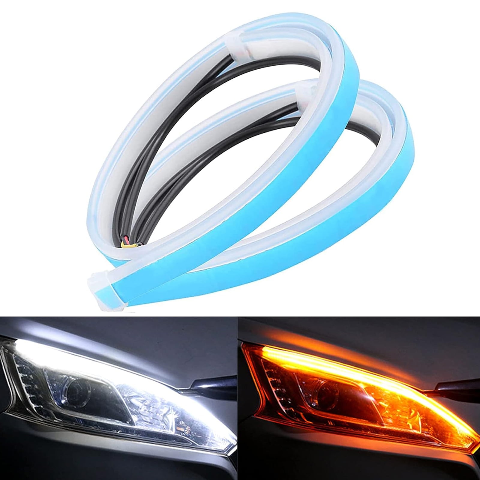 AUTOXBERT 2X 45cm DRL LED Slim Headlight Strip Daytime Running ...