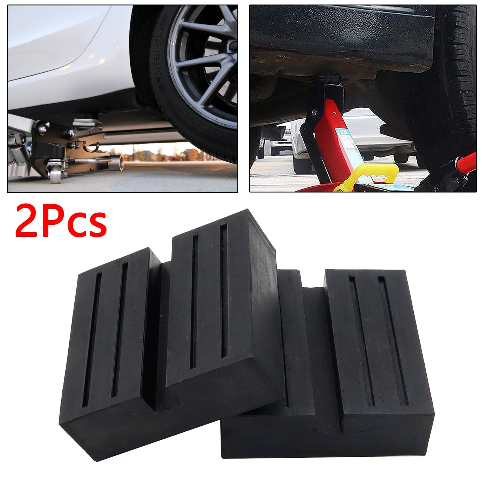 AUTOXBERT 2X Rubber Jack Pad with Slot for Hydraulic Ramp Jack Trolley ...