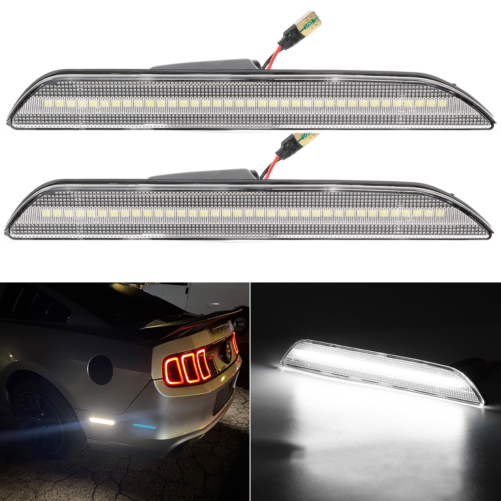 AUTOXBERT 2x 12V T10 Plug Rear Side Marker Indicator Light Kit for Ford ...