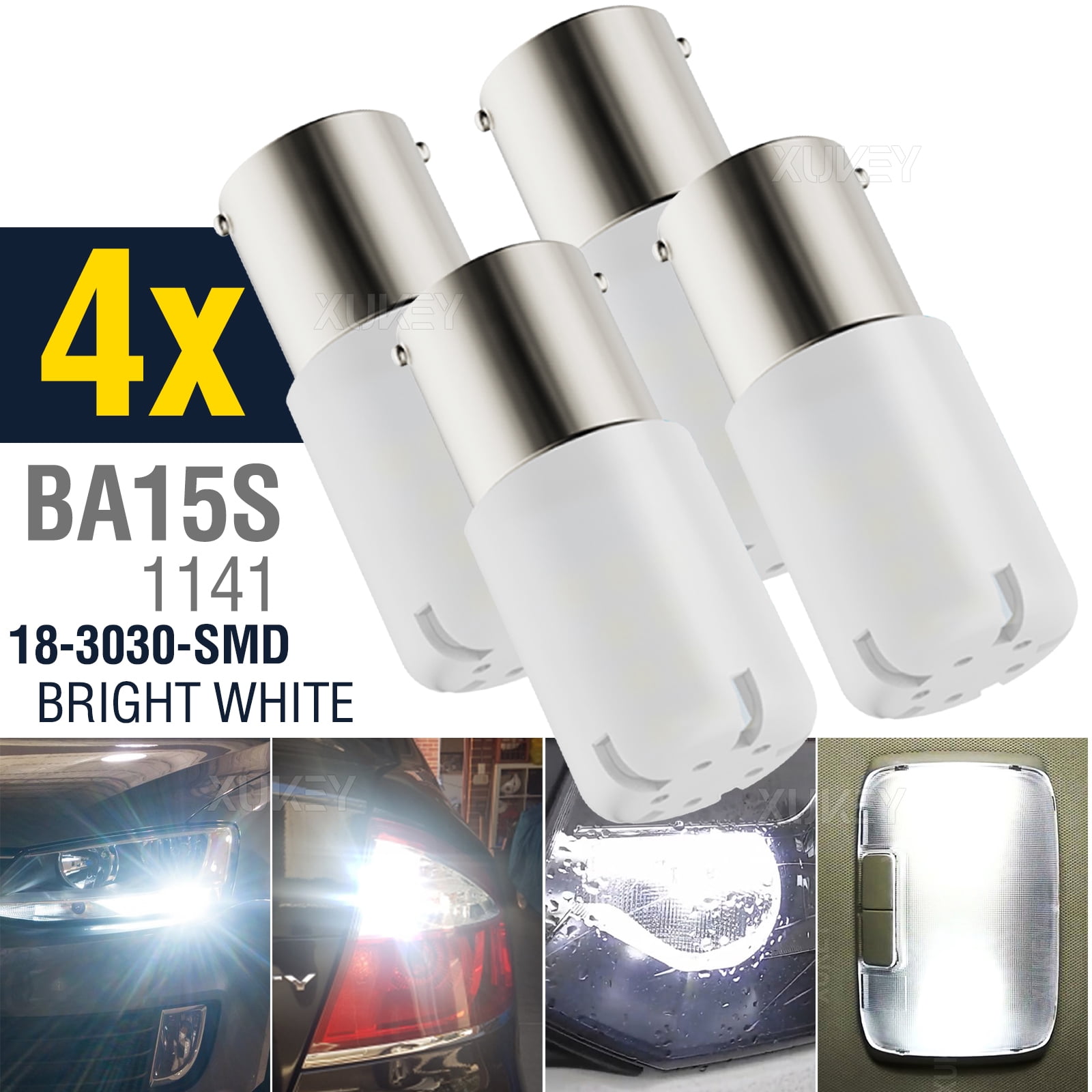 AUTOXBERT 4 BA15S 1156 1141 RV Camper Trailer LED Interior Light Bulb ...