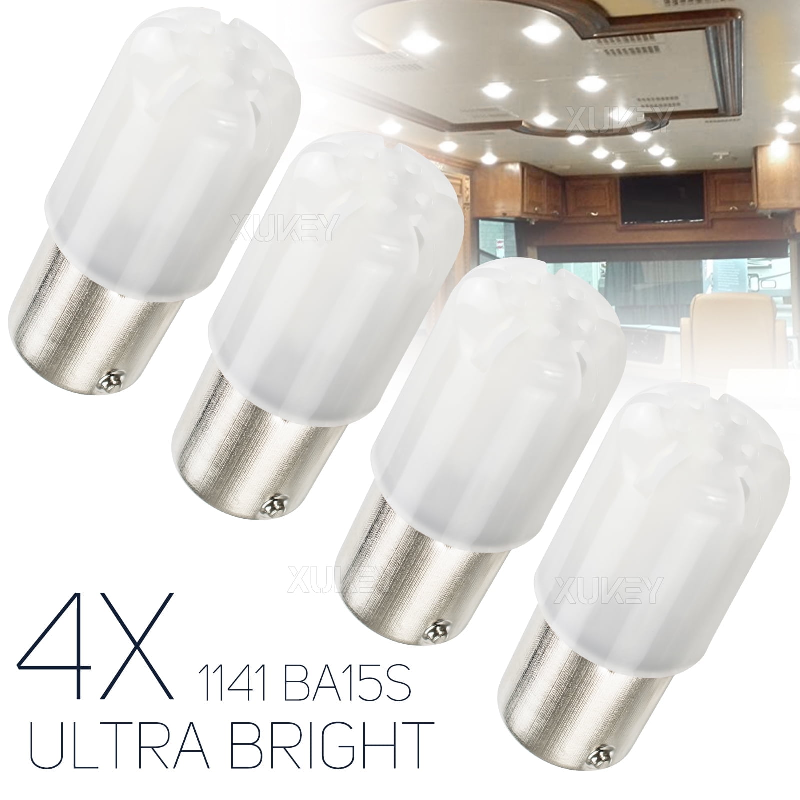 AUTOXBERT 4PCS 1156 LED Bulb 12V Light Interior for RV Camper Trailer ...