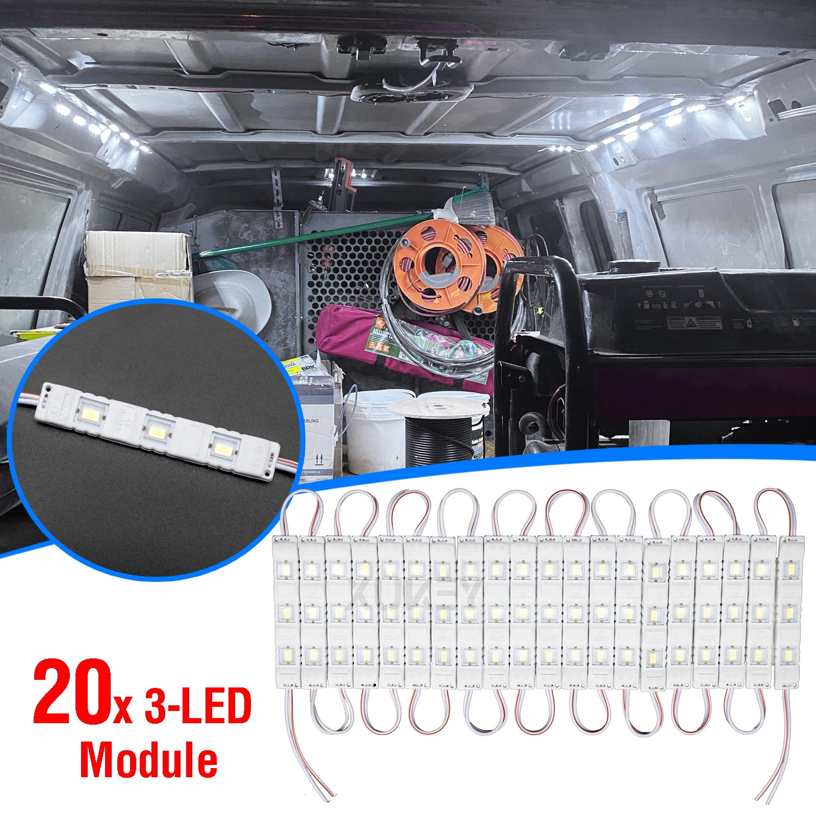 AUTOXBERT 60 LED Van Interior Lights 12V LED Interior Light Cargo ...