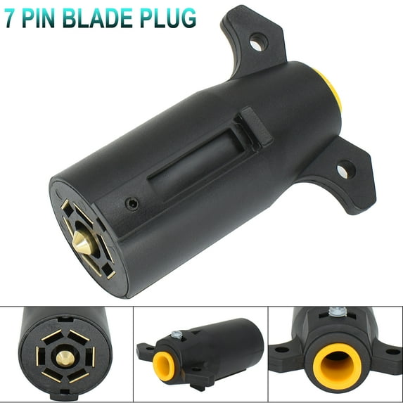 AUTOXBERT 7 Way RV Style Trailer Light Plug Connector Replacement Blade ...