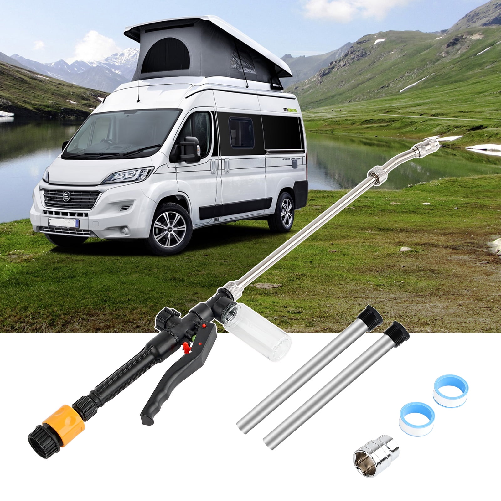 AUTOXBERT Set RV Water Heater Magnesium Anode Rod & Tank Flush Wand ...