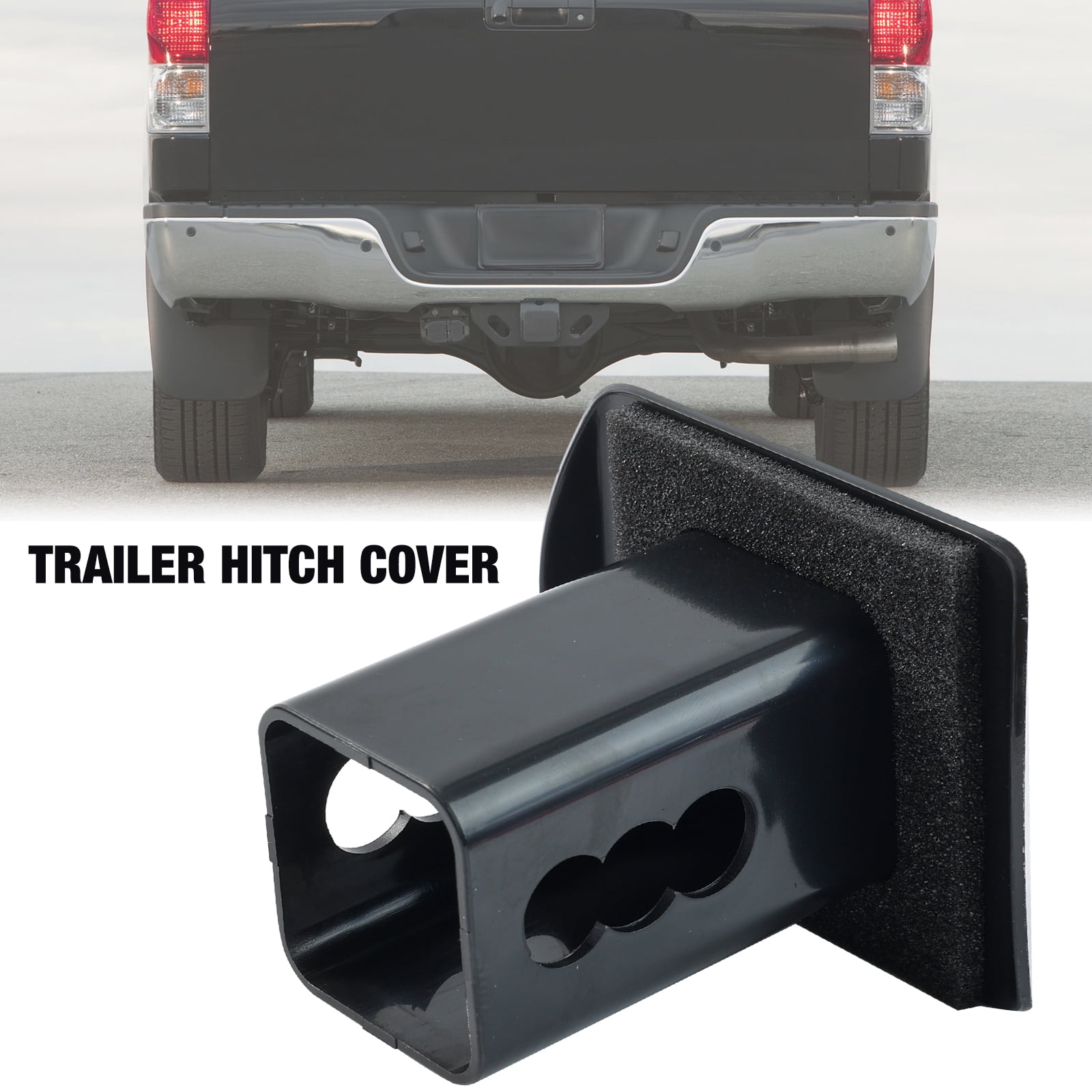 AUTOXBERT Black Trailer Hitch Cover with Soundproof Cotton for 2 Inch ...