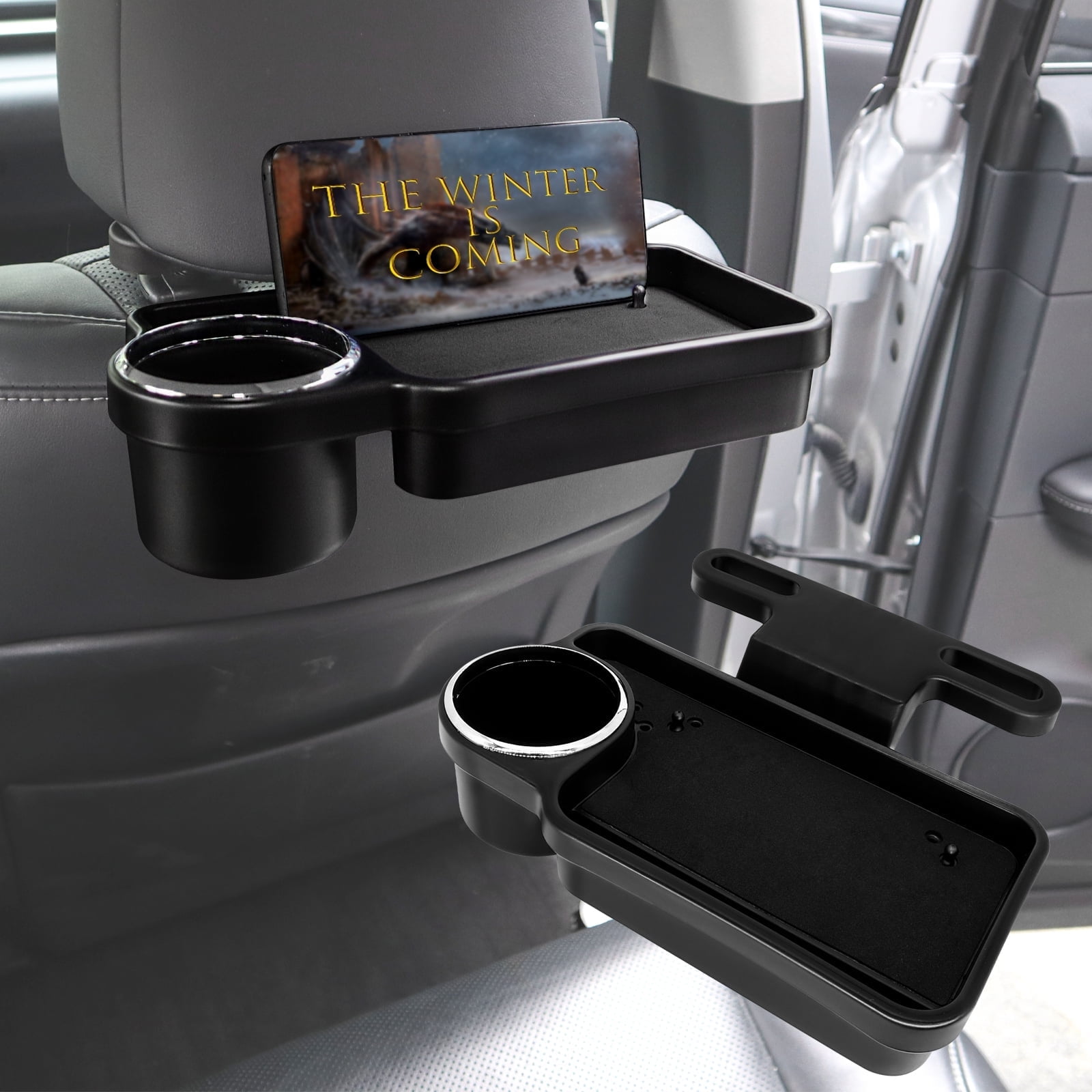 AUTOXBERT Car Back Seat Organizer with Foldable Tray and Cup Holder for ...