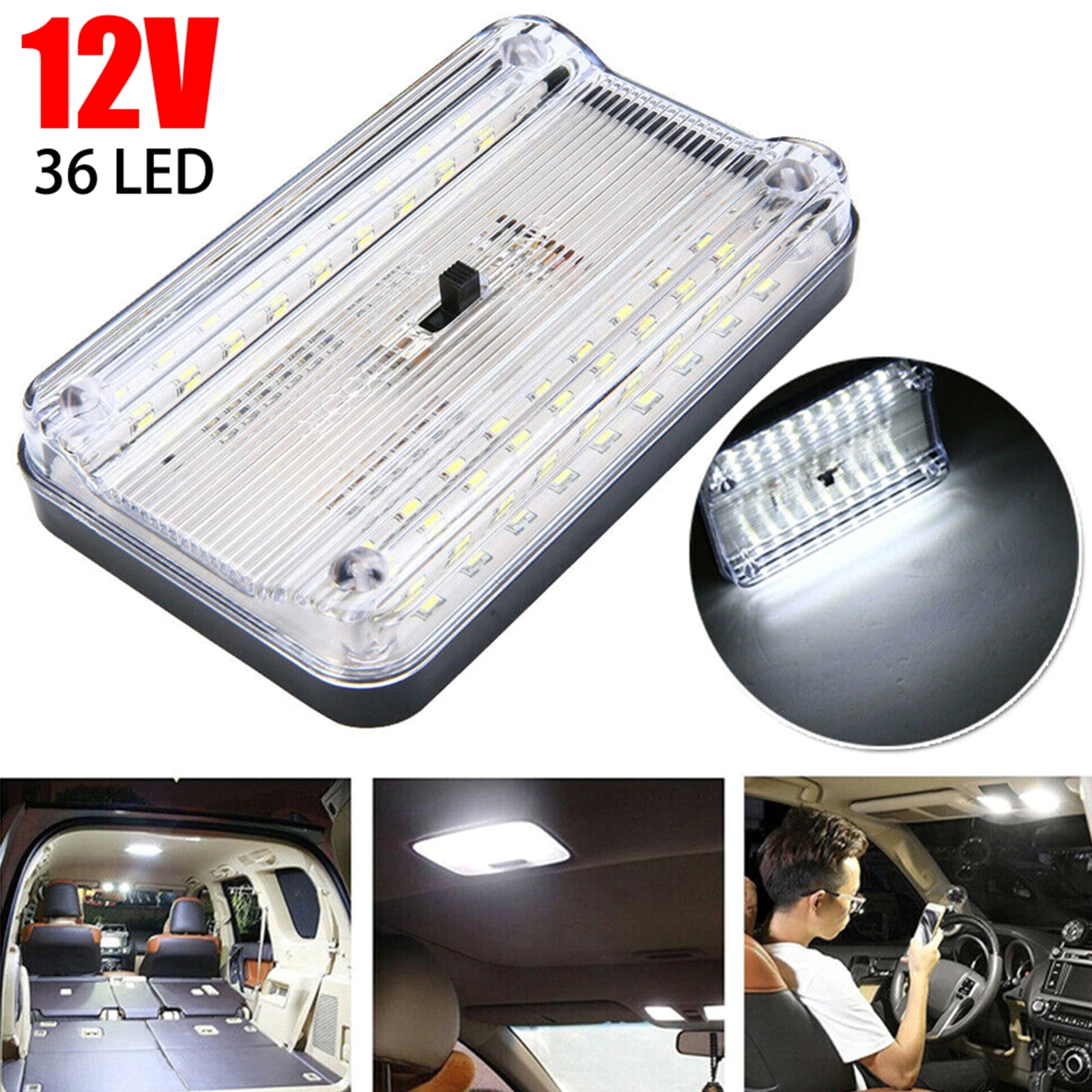 AUTOXBERT Car Interior 36LED Ceiling Light Cabin Cargo Dome Light ...