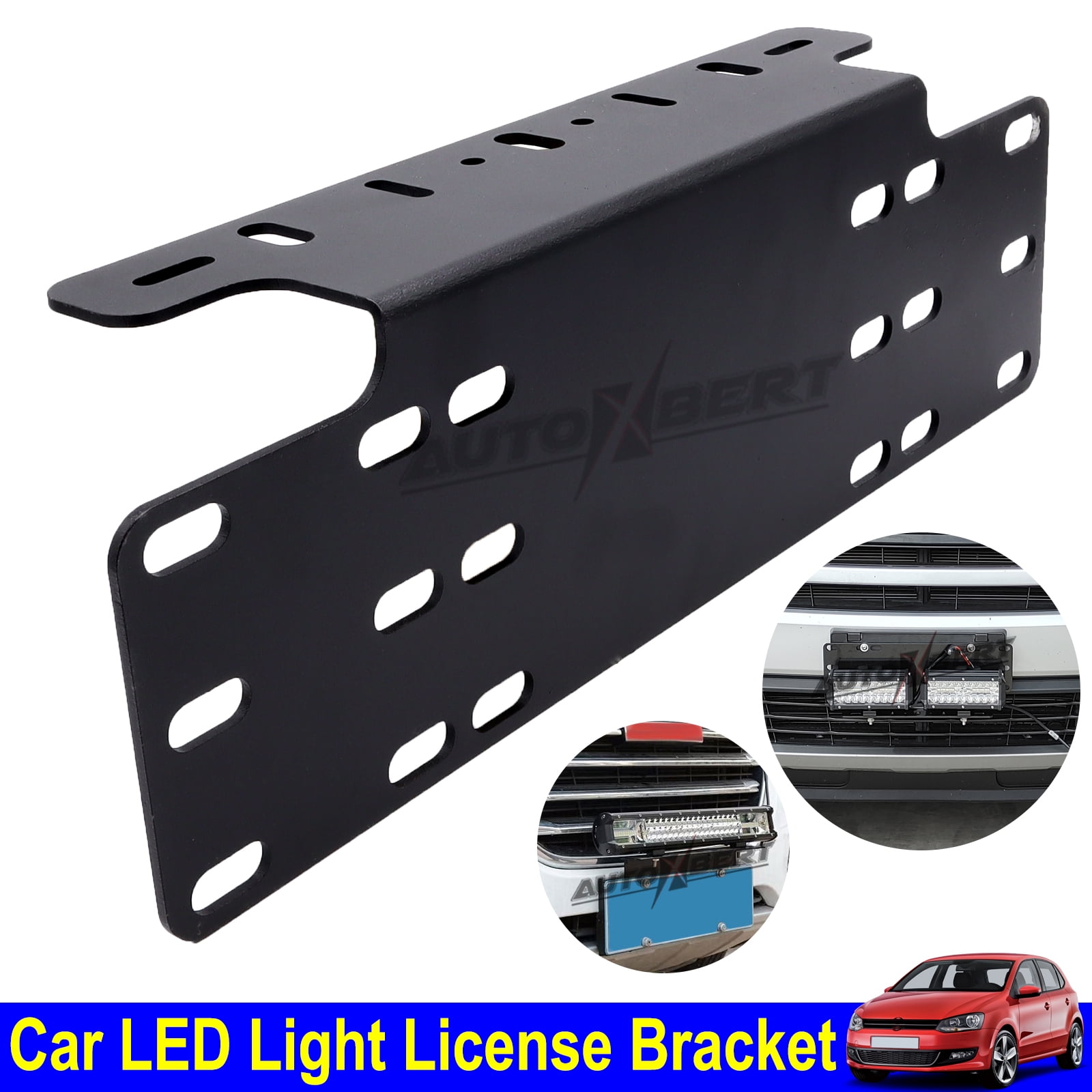 AUTOXBERT Car Front Bumper License Plate Mount Bracket Light Bar Holder ...