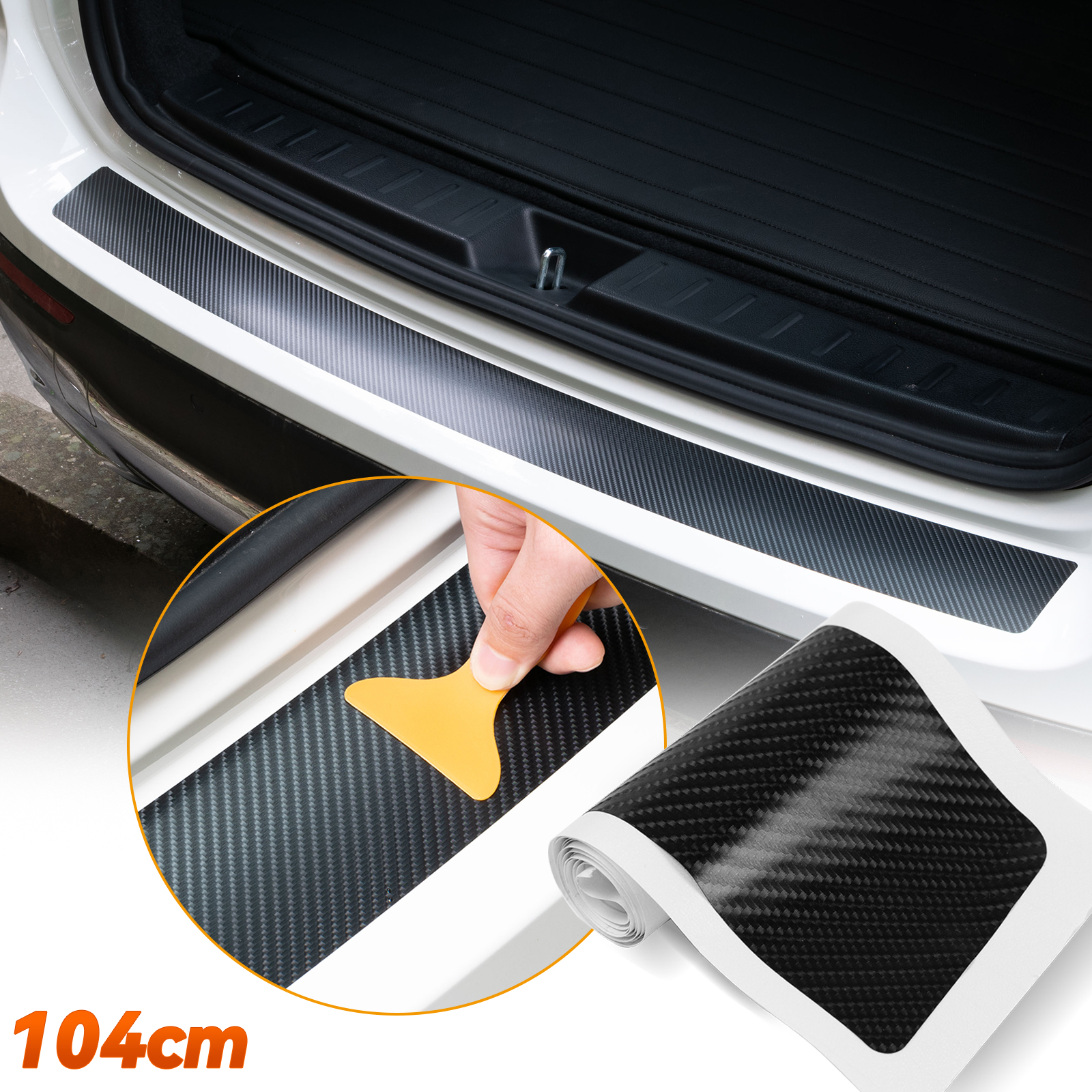 AUTOXBERT Car Rear Bumper Sill Plate Trim Strip Cover Trunk Protecto ...