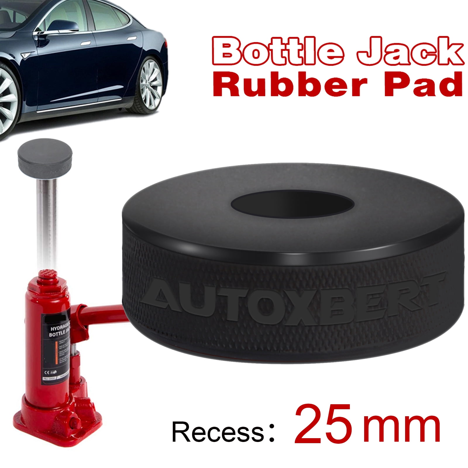 AUTOXBERT Heavy Duty Rubber Pad For Bottle Jack Protection Pad 25mm Dia ...